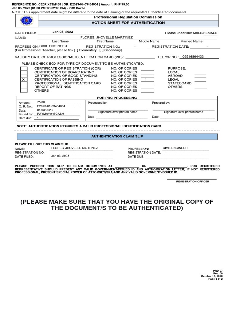 Prc Authentication Download Free Pdf Identity Document Authentication