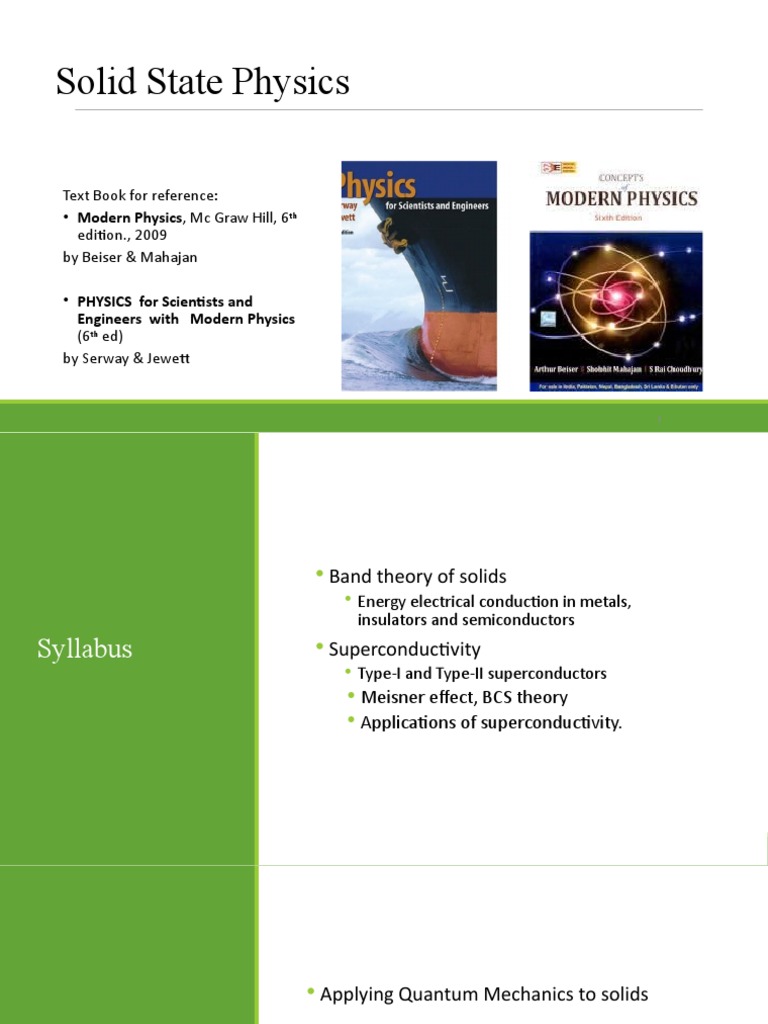 8 Solid State Physics Superconductivity | PDF | Semiconductors | Superconductivity