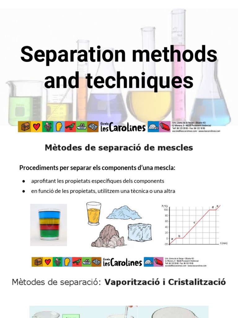 Separation Methods and Techniques | PDF