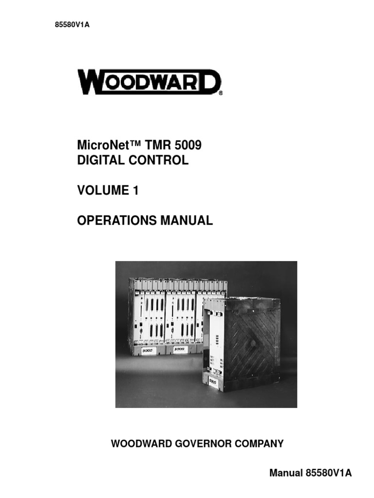 Micronet™ TMR 5009 Digital Control Operations Manual: Woodward Governor ...