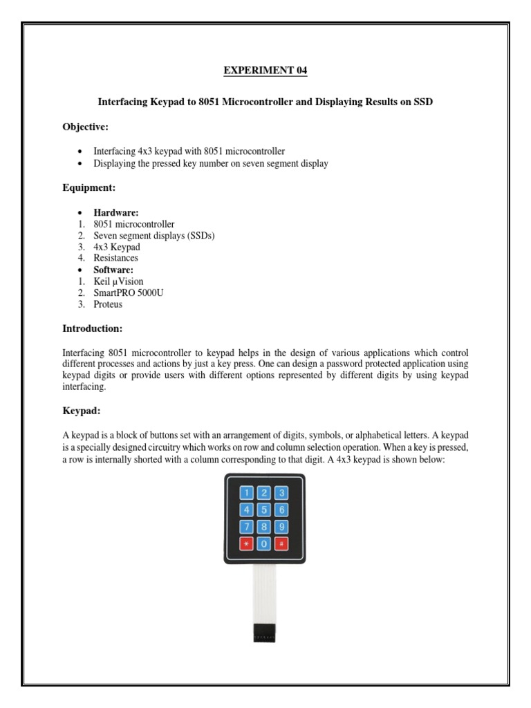 Experiment 04 | PDF | Microcontroller | Solid State Drive