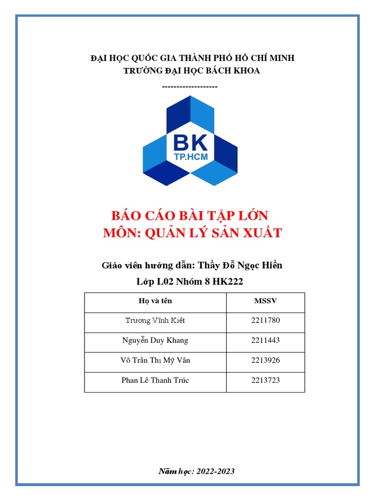 L02-Nhóm 8-BTL QLSX | PDF