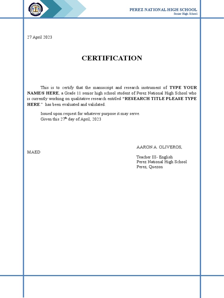 Certificate of Instrument Validation - Aao | PDF