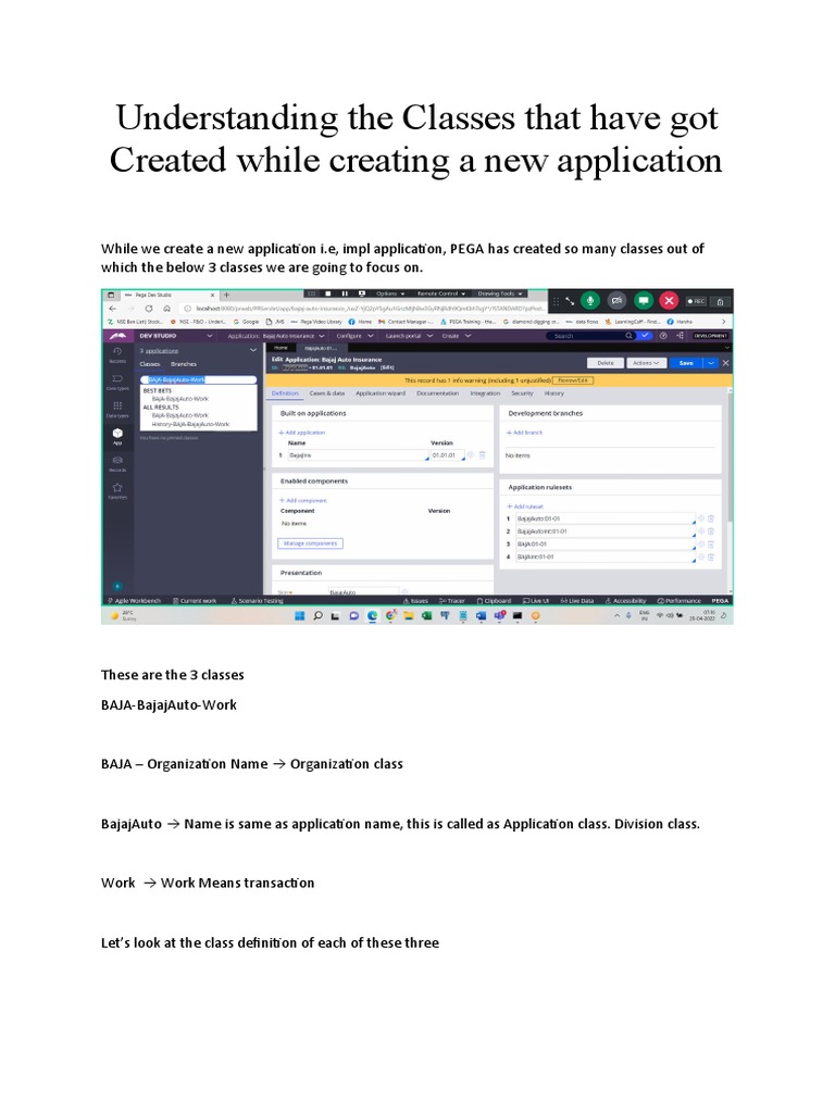 Understanding key Pega classes: Organization, Application, and Work | PDF Understanding key Pega classes: Organization, Application, and Work | PDF