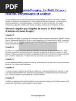 Résumé des chapitres du Petit Prince | PDF | Le Petit Prince
