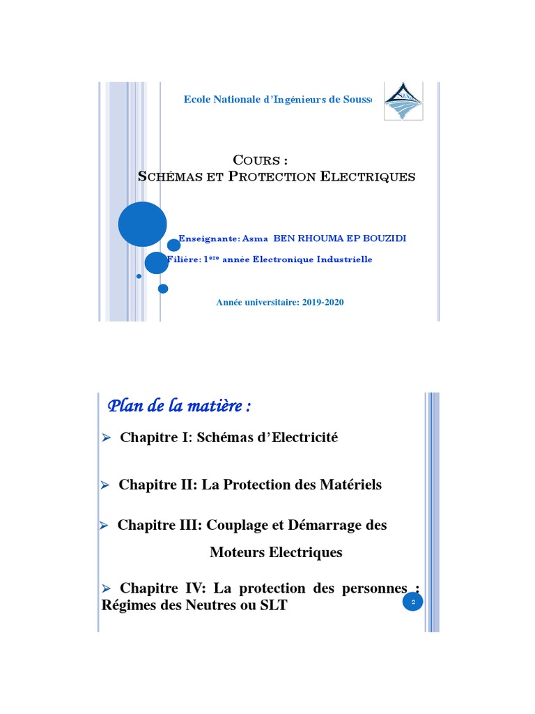 Cours Chapitre1 Et 2 | PDF | Interrupteur | Fusible (électricité)