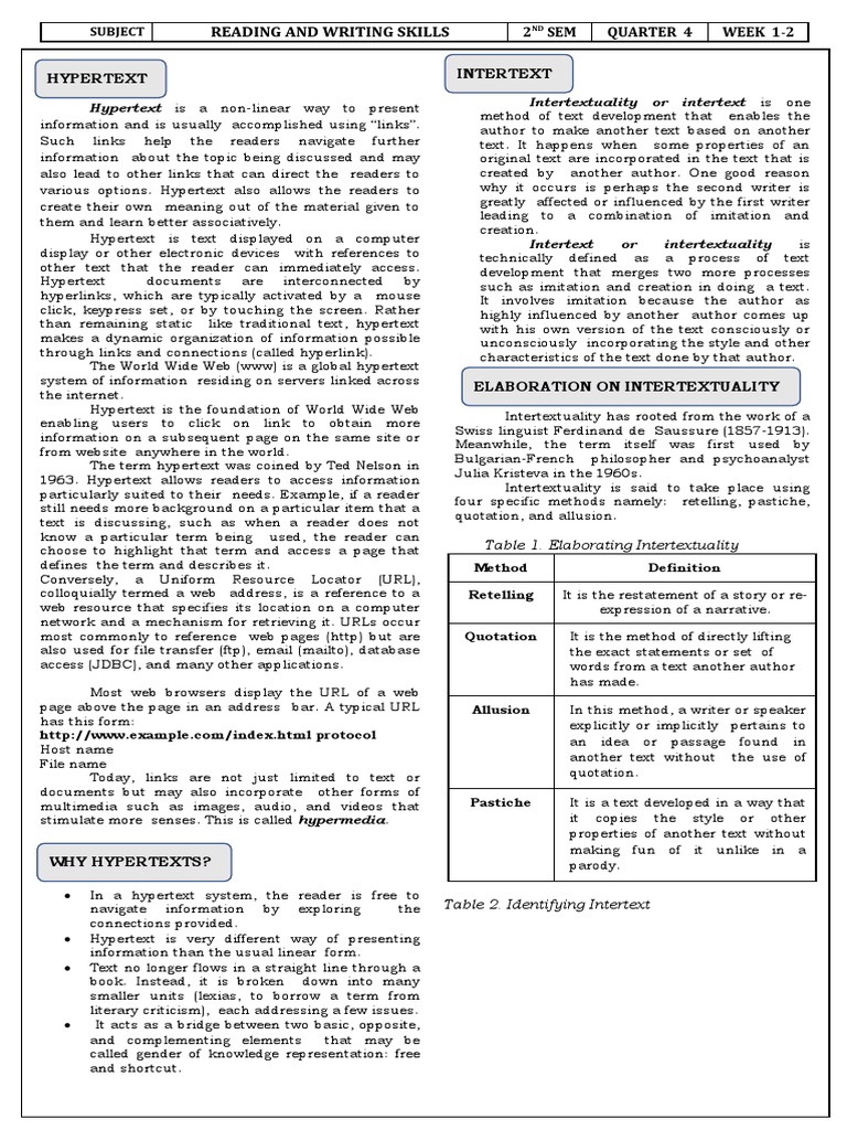 RWS Q4 Week 12 Module | PDF | World Wide Web | Internet & Web