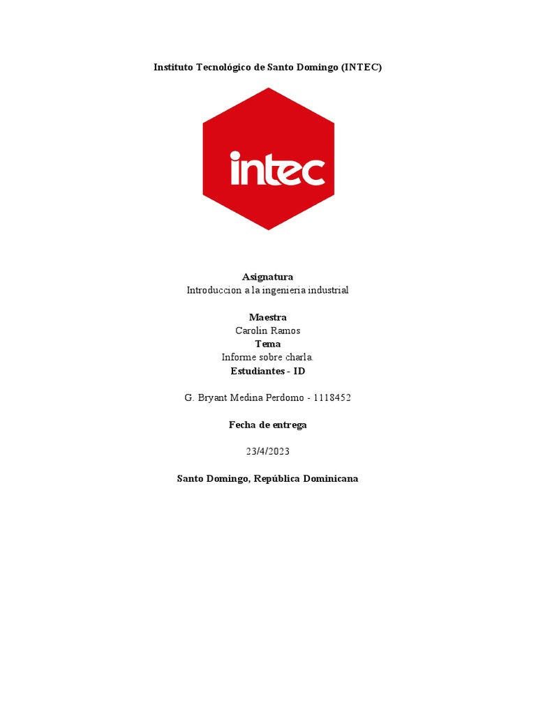 Informe Sobre Charla | PDF | Calidad (comercial) | Economias