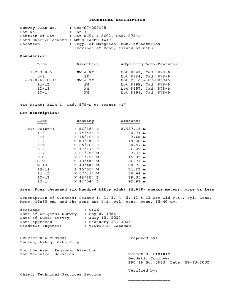 Technical Description: Boundaries | PDF