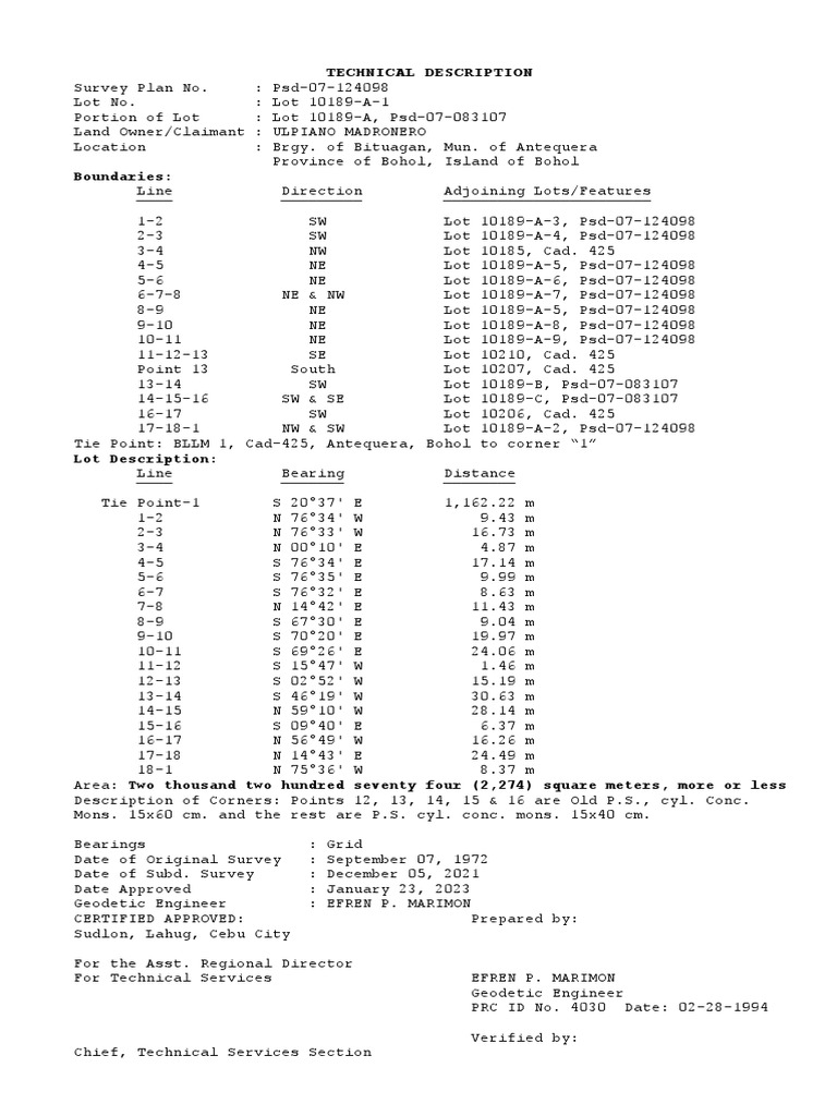 Technical Description: Boundaries | PDF