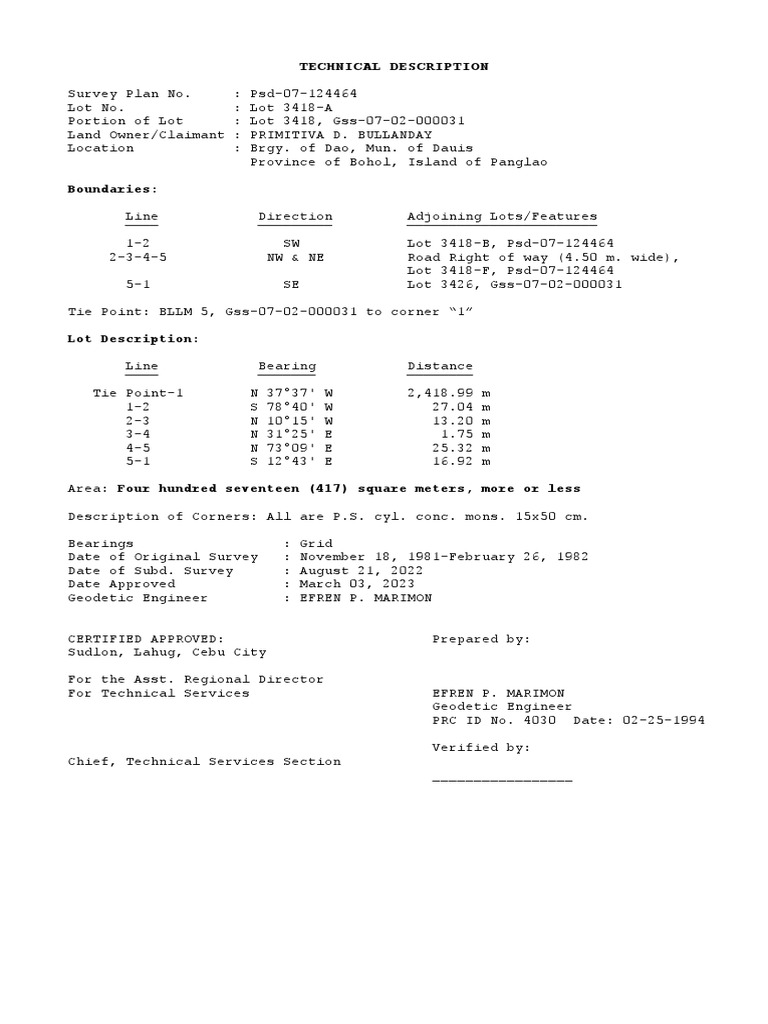 Technical Description: Boundaries | PDF