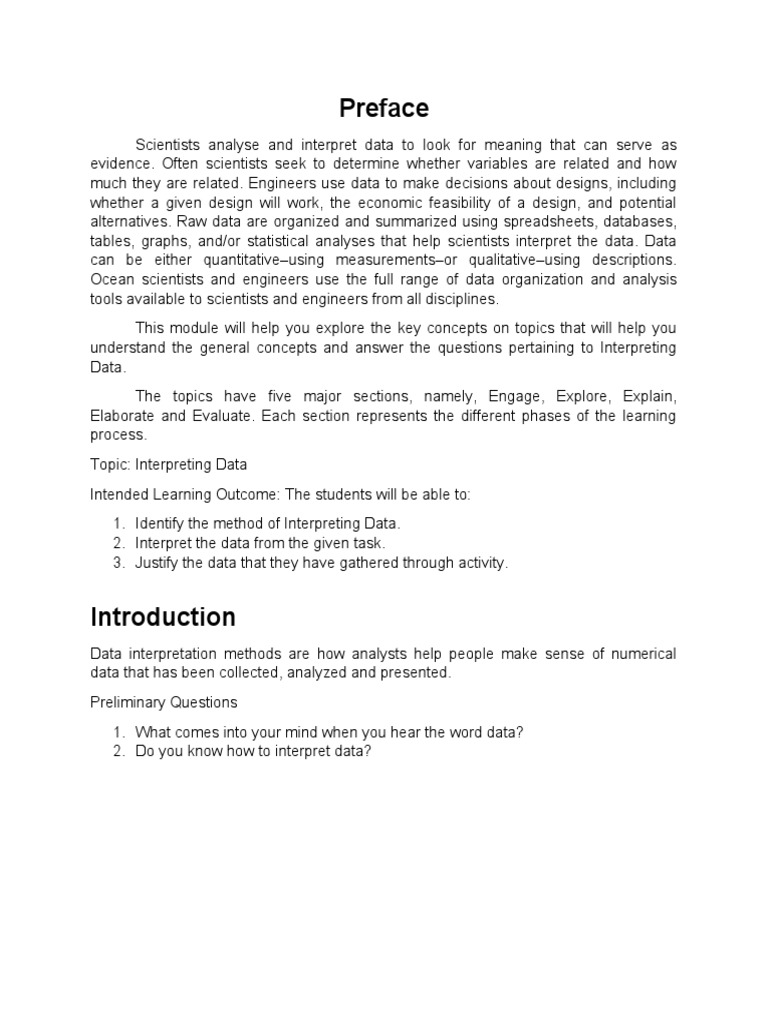 Interpreting Data: Methods and Examples | PDF | Data Analysis | Statistics