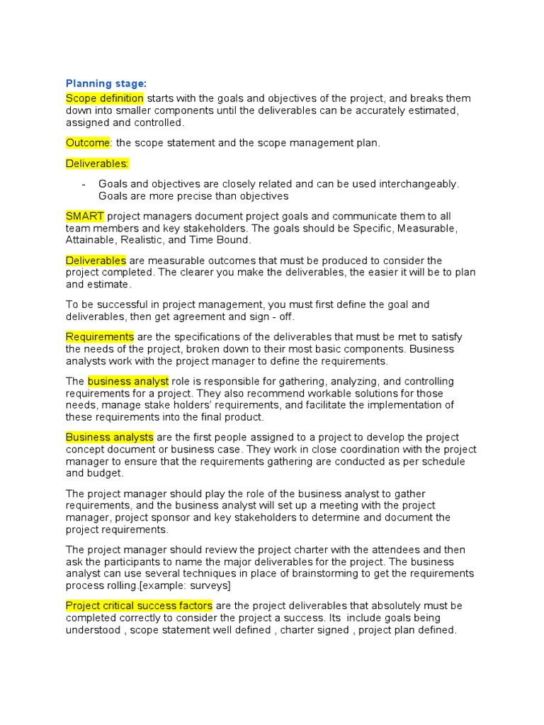 Project Scope Definition and Planning | PDF | Project Management | Business