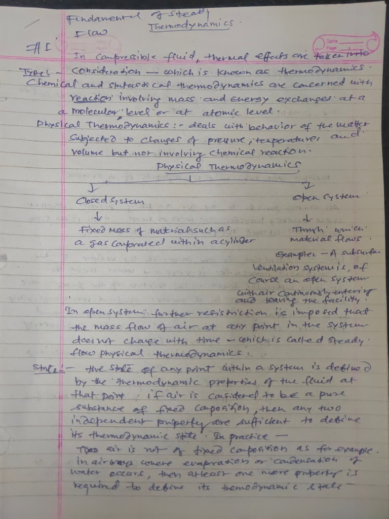 AMV - Thermodynamics - Fundamental of Steady Flow | PDF