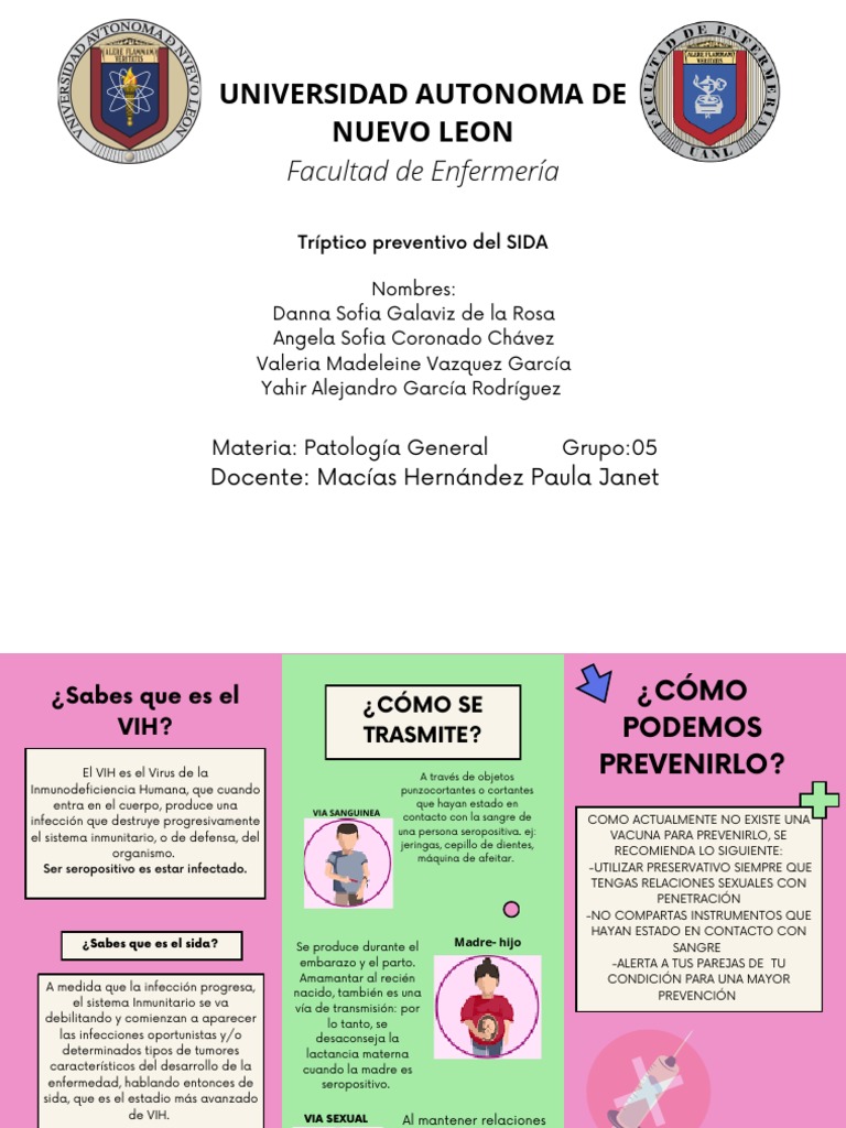 Triptico Preventivo Sida | PDF | VIH / SIDA | VIH