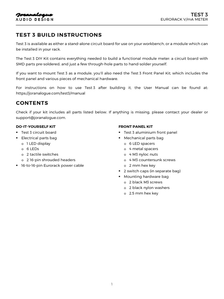 Test 3 Build Instructions | PDF | Printed Circuit Board | Soldering