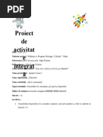 Proiect Didactic - Familia Mea, Gradinita | PDF