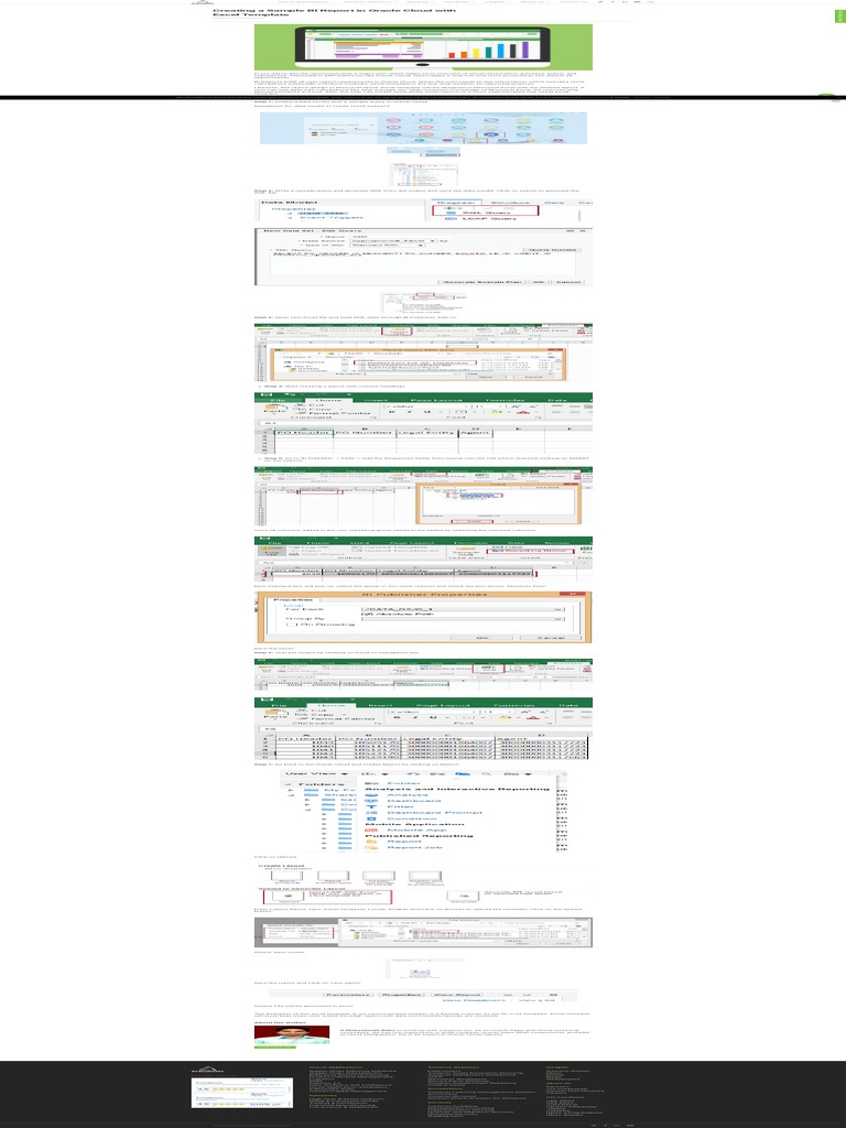 Creating A Sample Bi Report In Oracle Cloud With Excel Template Trinamix Pdf Microsoft