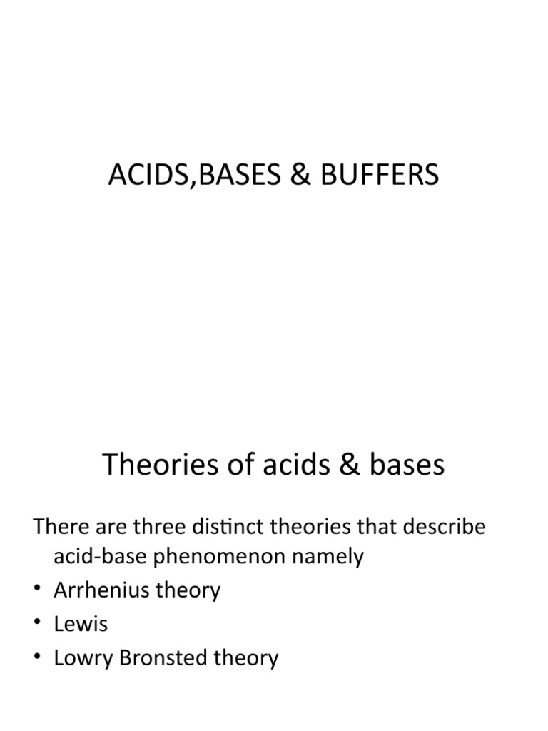 3.ii. BASES AND ACIDS OF CHOICE | PDF | Acid | Buffer Solution