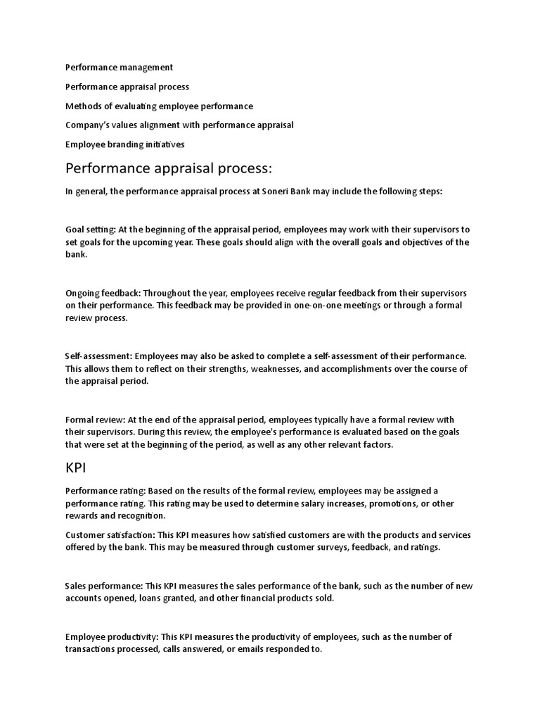 HRM Report | PDF | Performance Appraisal | Banks