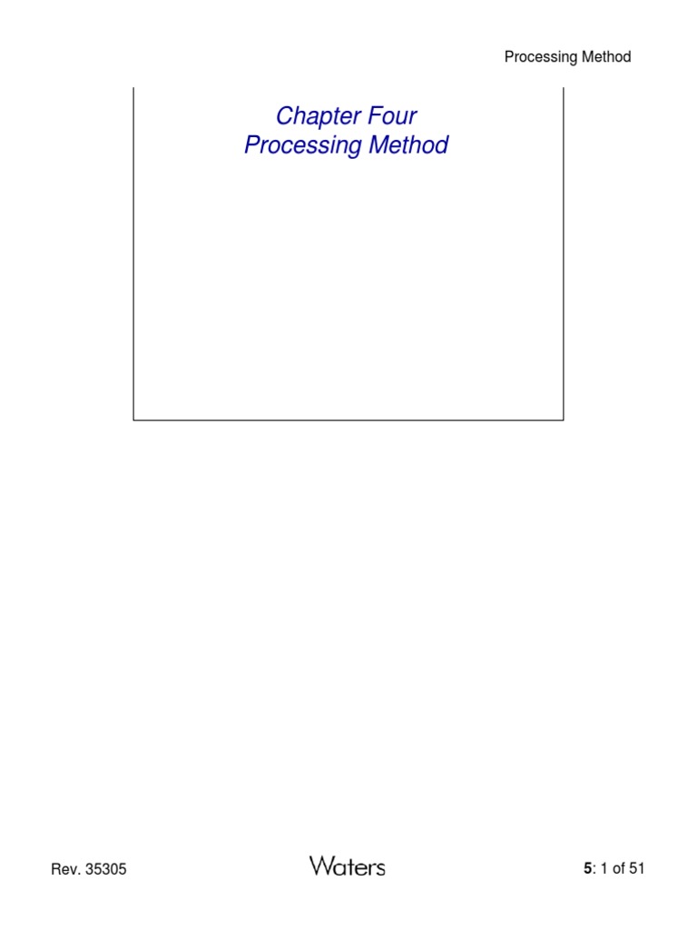 Chapter Four Processing Method | PDF | Chromatography | Parameter (Computer Programming)