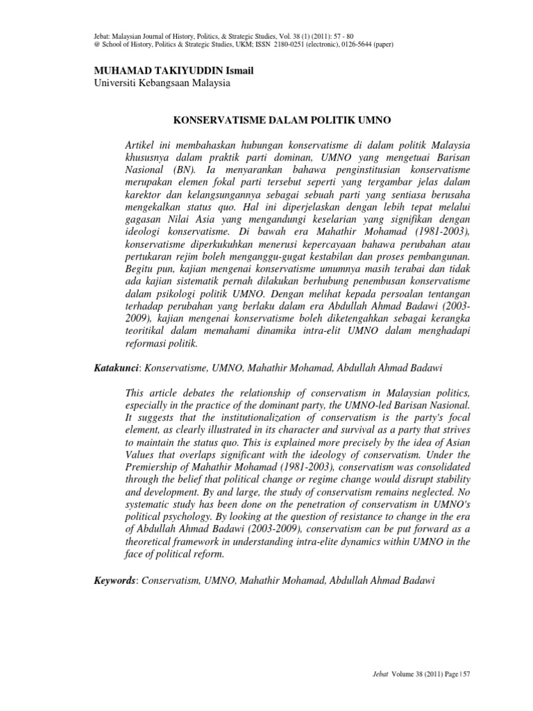 Hujahan Konservatisme | PDF