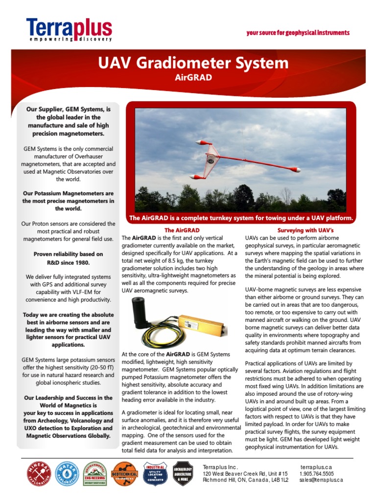 Airgrad Uav Gradiometer Pdf Magnetometer Unmanned Aerial Vehicle