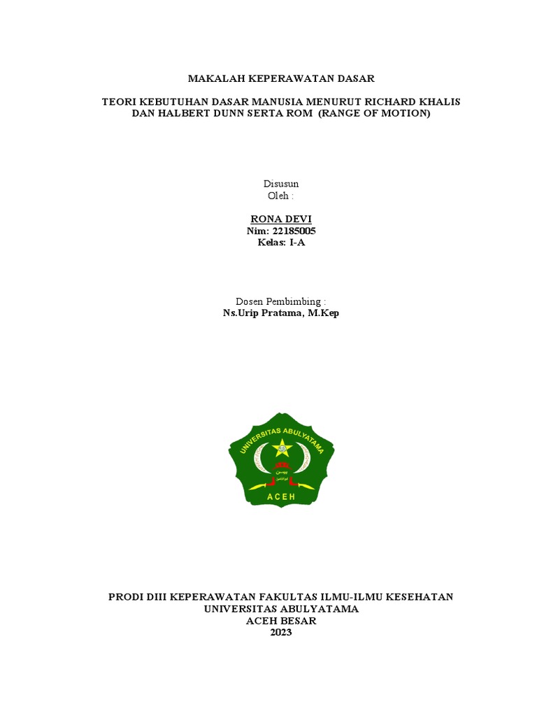 Teori Kebutuhan Dasar Manusia Menurut Richard Khalis Dan Halbert Dunn ...
