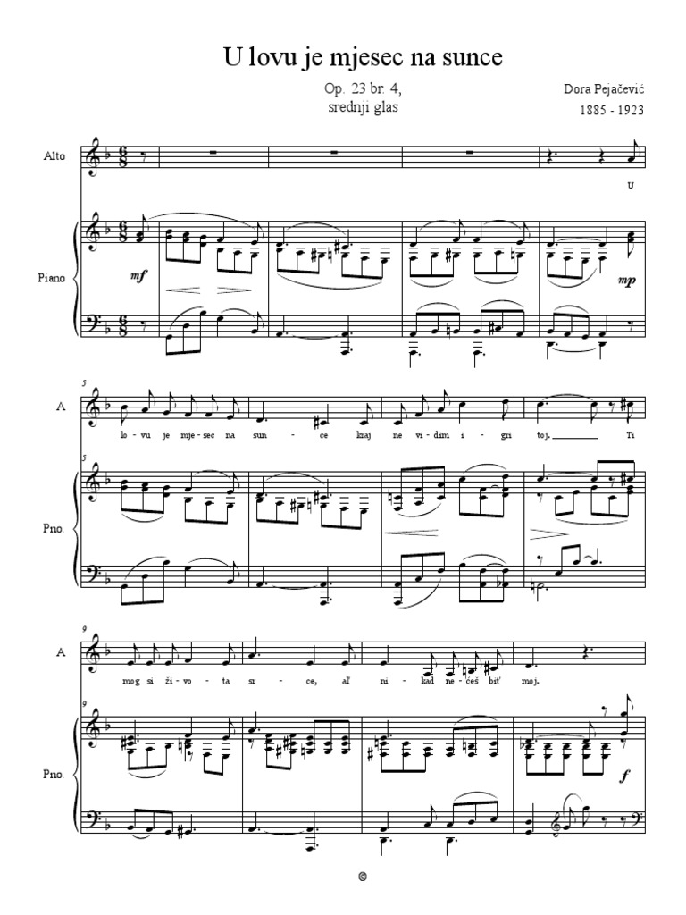 U Lovu Je Mjesec Mittle Stimme | PDF