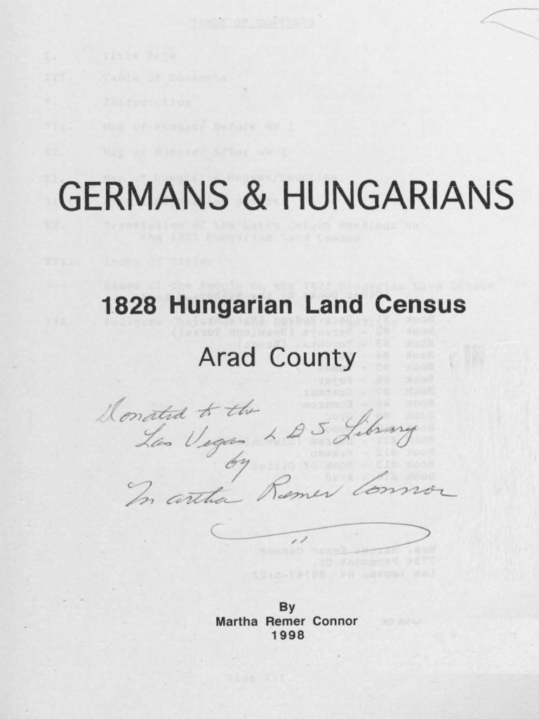 Germans & Hungarians: 1828 Land Census, Vol. 14 | PDF | Alphabet | Cattle