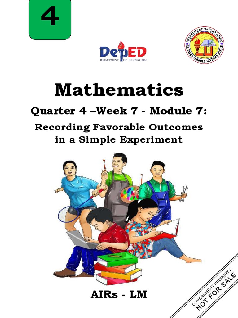 Math 4 - Quarter 4-Week 7-Module 7 | Download Free PDF | Probability ...