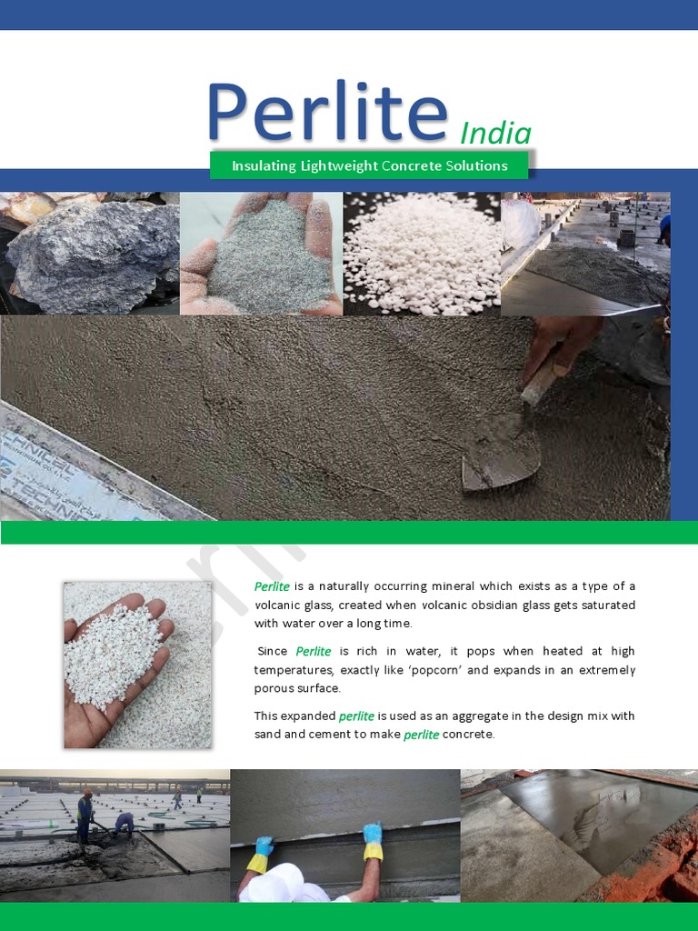 Perlite Concrete India | PDF | Concrete | Thermal Insulation