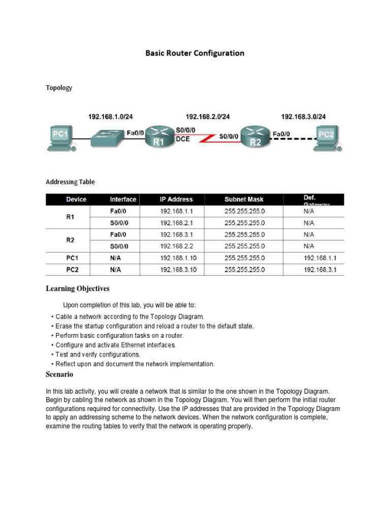 Lab 1 | PDF | Computer Network | Router (Computing)