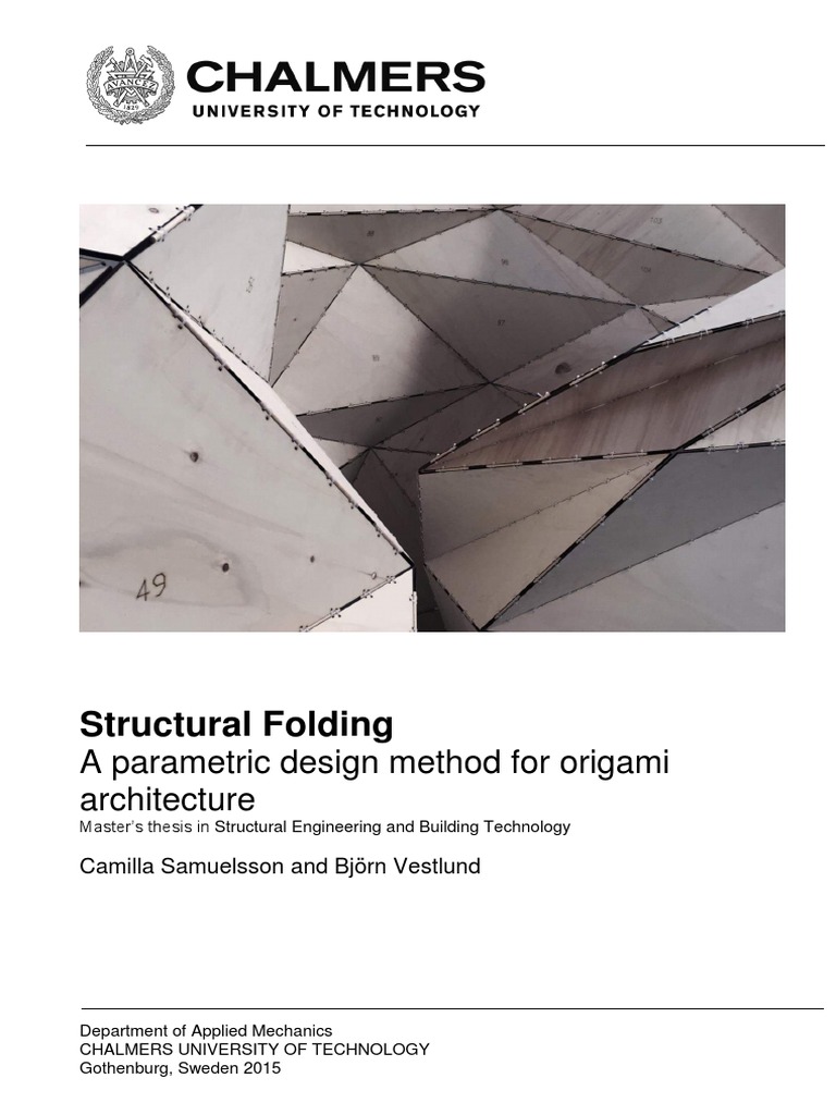 Structural Folding: A Parametric Design Method For Origami Architecture | PDF | Origami | Beam ...