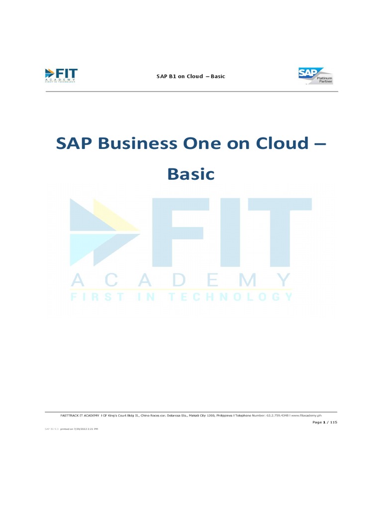 SAP Intro-And-Setup | PDF | Cloud Computing | Computing