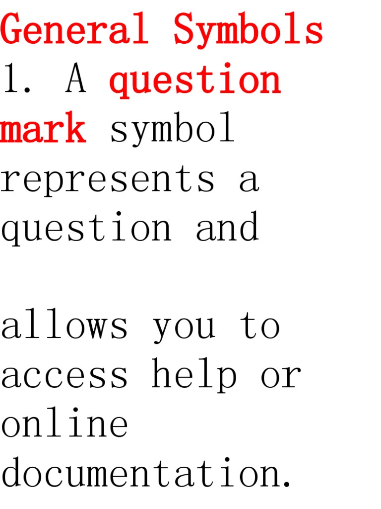 General Symbols | PDF