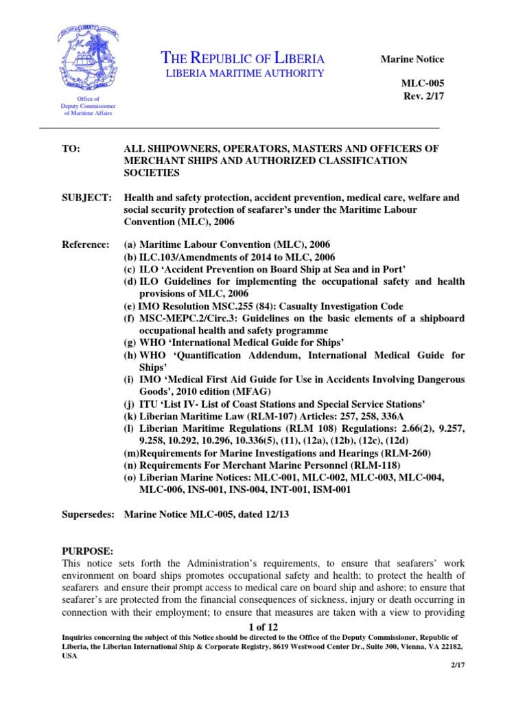 MLC-005 Rev.2 17 | PDF | Occupational Safety And Health | Safety