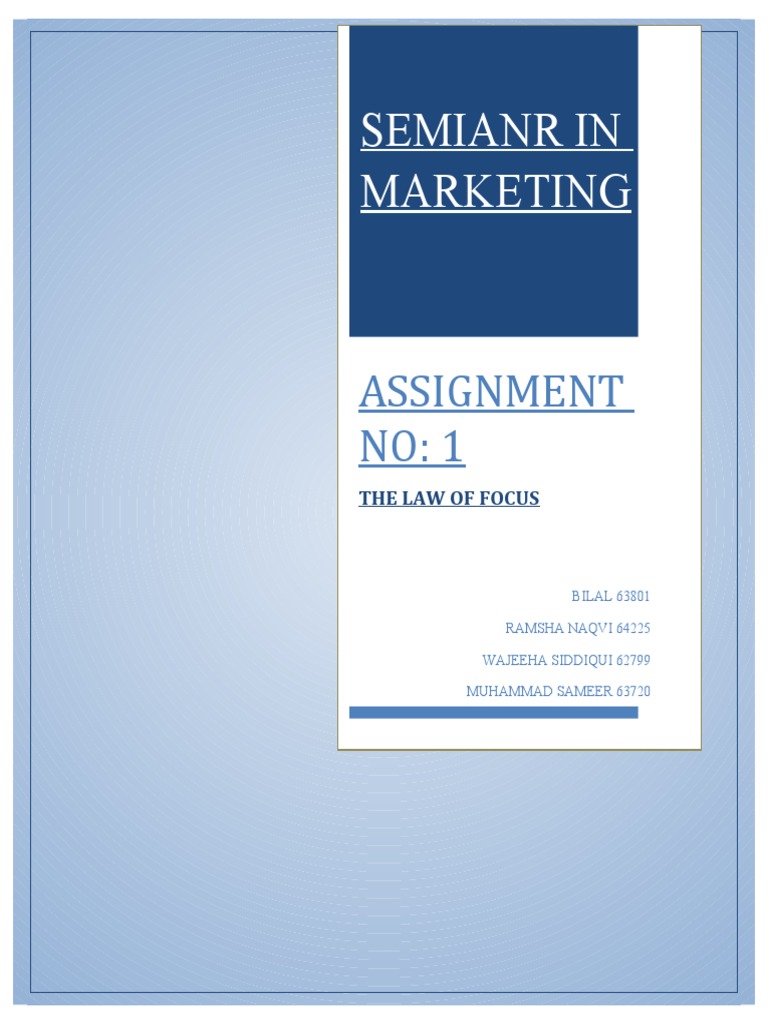 The Law of Focus in Marketing | PDF | Brand