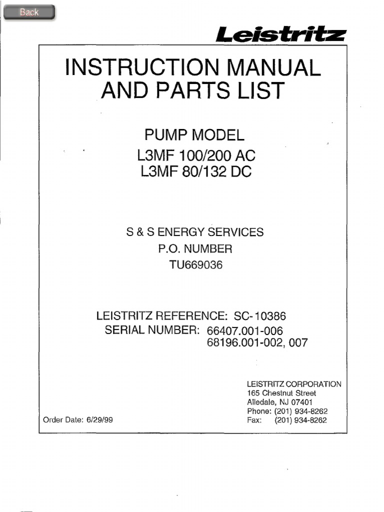 Vdocuments - MX Pump MDL l3mf Manual and Parts | PDF