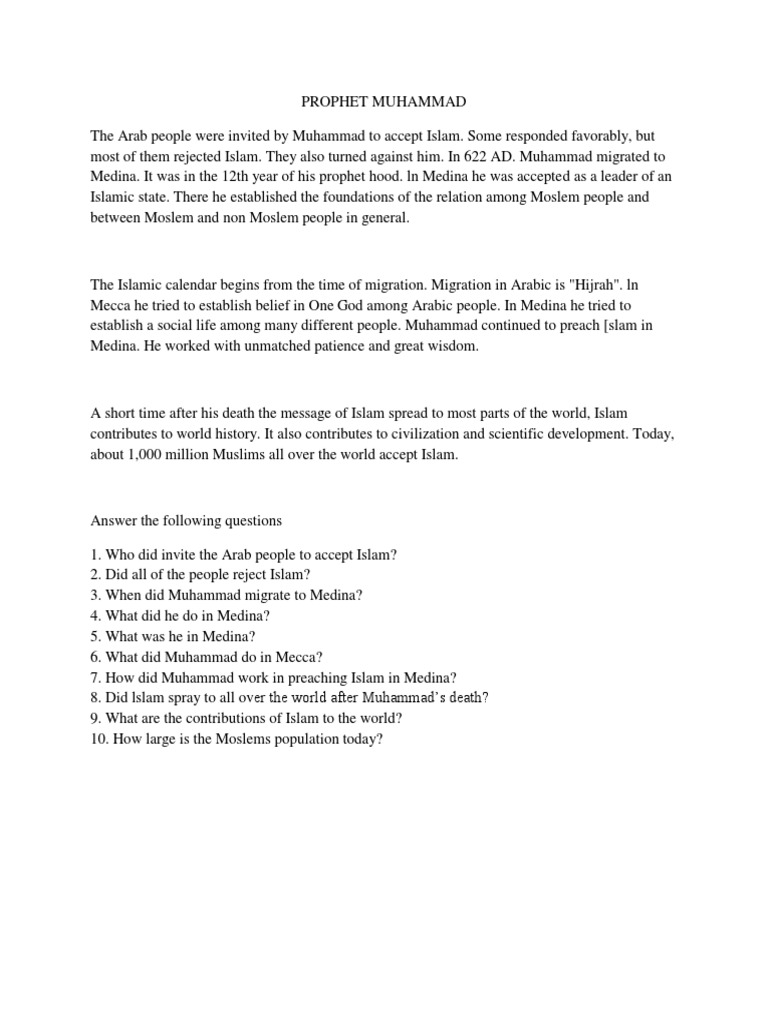 Prophet Muhammad | PDF | Muhammad | Medina