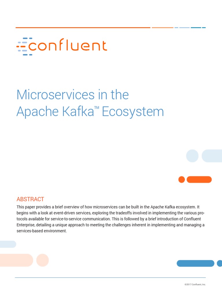 Wp Microservices In The Apache Kafka Ecosystem Pdf Databases Computer Programming
