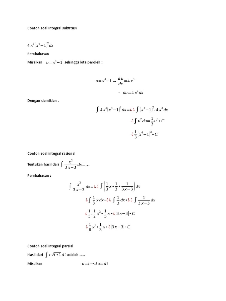 Contoh Soal Materi 1-7 Kalkulus | PDF