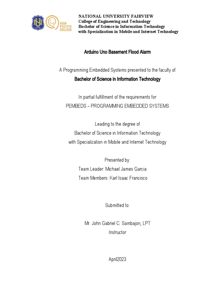 Arduino Uno Basement Flood Alarm | PDF | Arduino | Computing Arduino Uno Basement Flood Alarm | PDF | Arduino | Computing