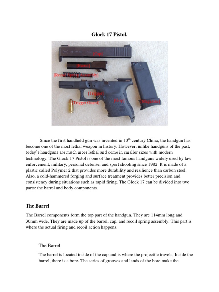 Glock 17 9mm | PDF | Trigger (Firearms) | Gun Barrel
