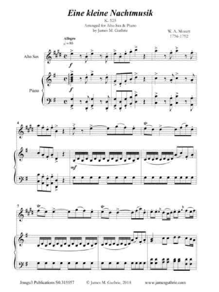 Eine Kleine Nachtmusik - Mozart | PDF