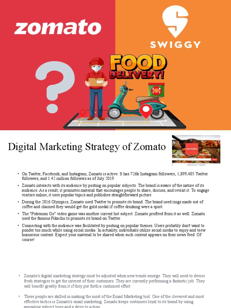Marketing Strategy of Zomato Vs Swiggy by Kavitha S M | PDF | Popular Culture & Media Studies ...