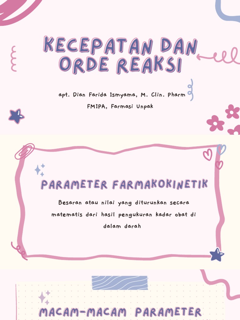 Parameter Farmakokinetik dan Orde Reaksi | PDF
