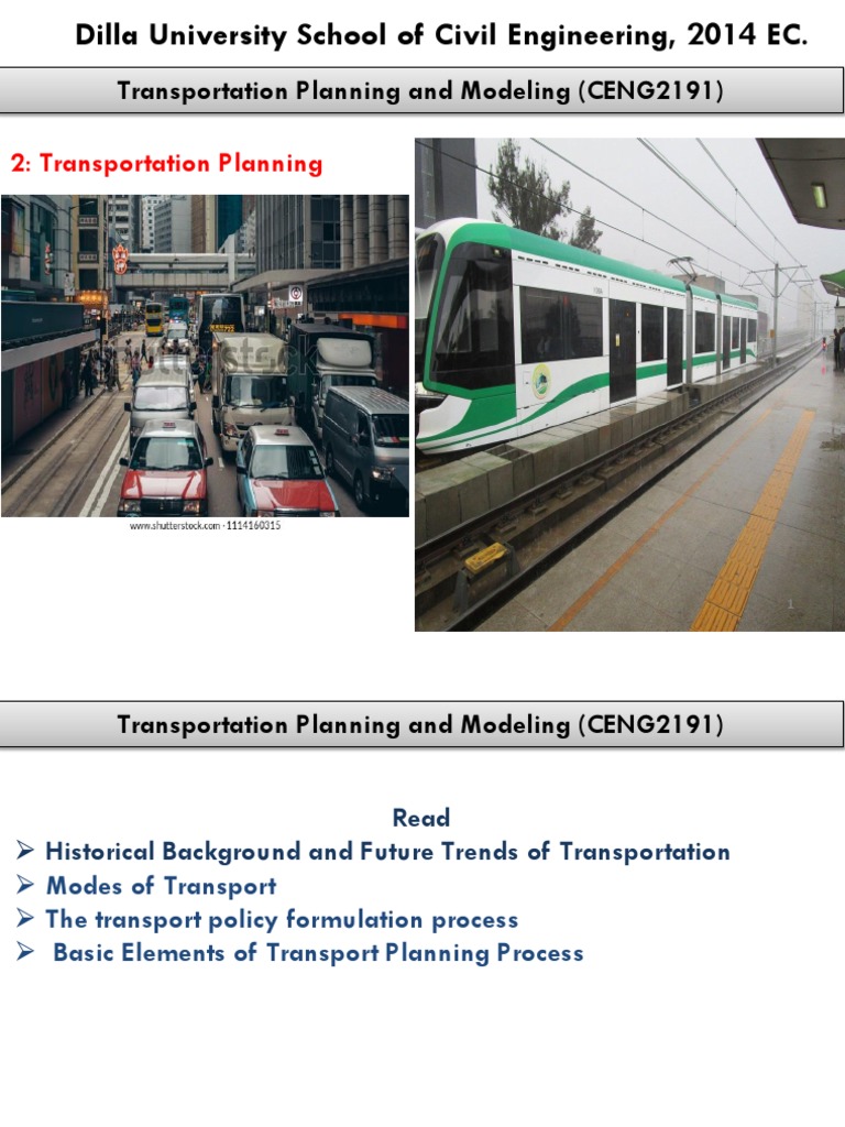 Basics of Transportation Planning | PDF | Transport | Policy