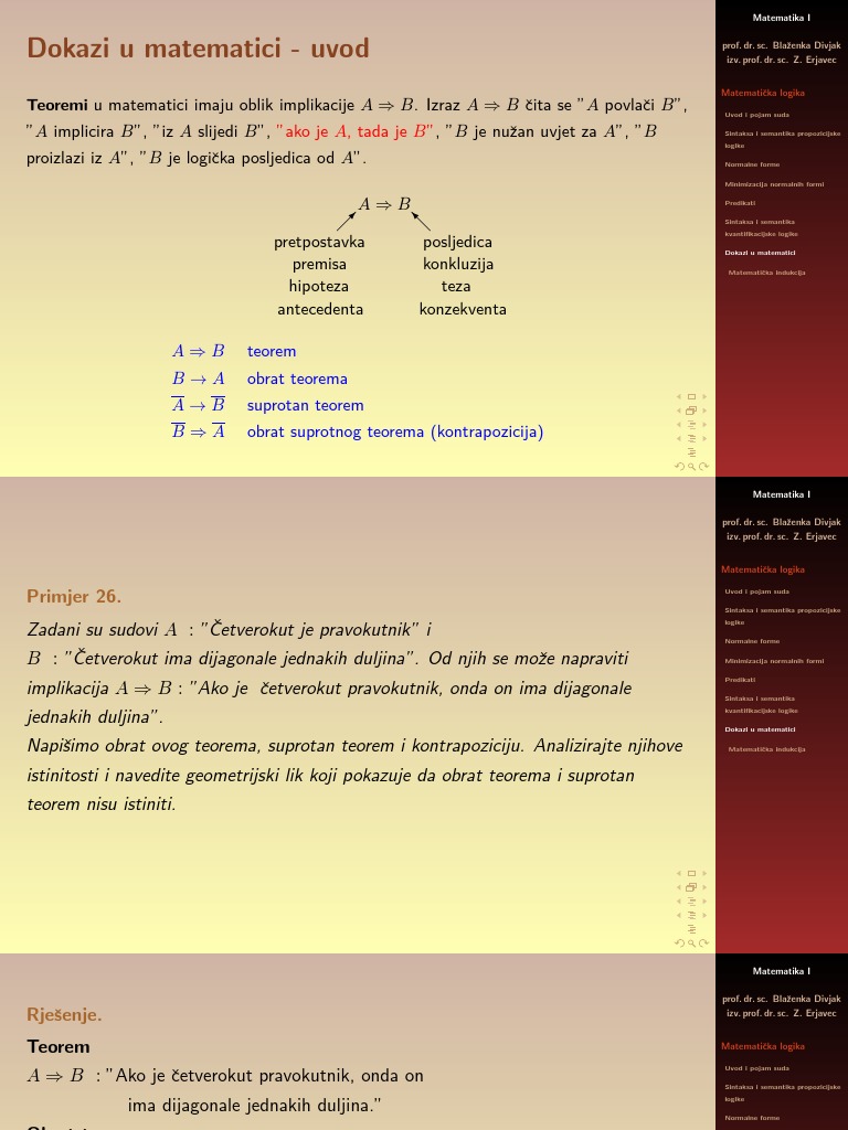 MAT1 Dokazi U Matematici | PDF