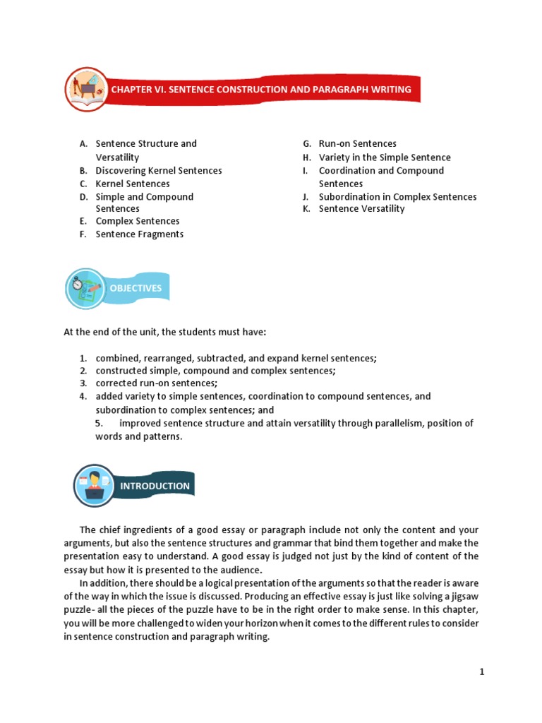 Chapter 6 (1) Kernel Sentence | PDF